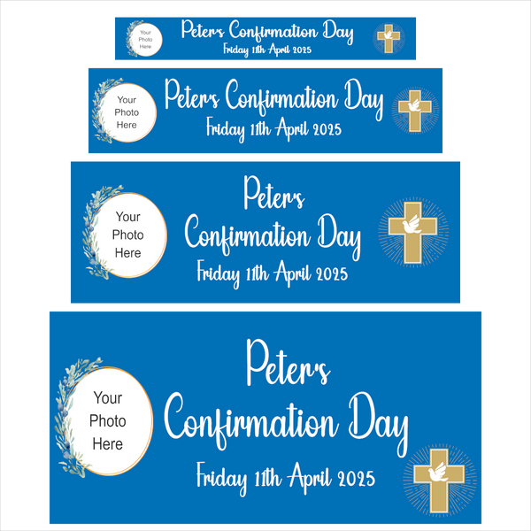 Blue Confirmation Banner – Lauras Little Crafts