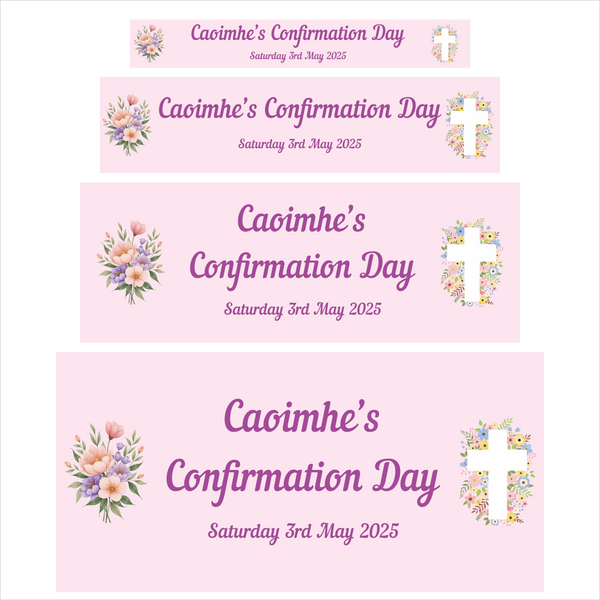 Pink Confirmation Banner – Lauras Little Crafts